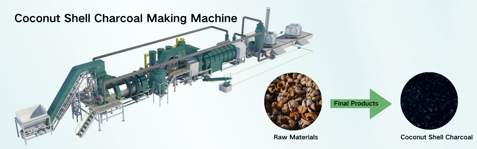 Best Coconut Shell Charcoal Making Machine For Carbonization
