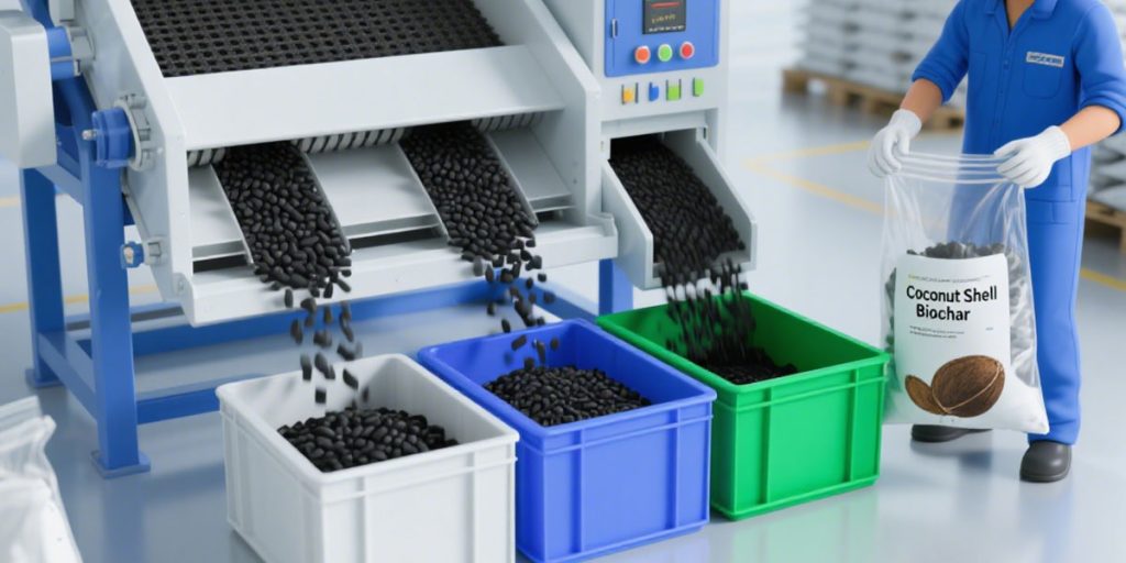 Coconut Shell Biochar Production By Pyrolysis Technology