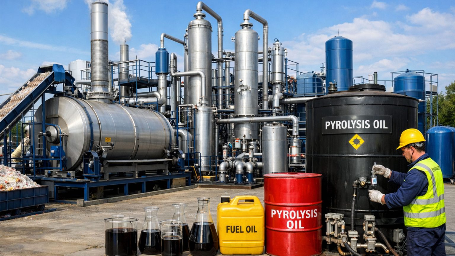 Waste Plastic Pyrolysis To Fuel Oil Plant
